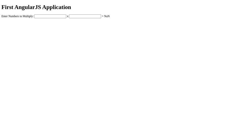 First AngularJS Application