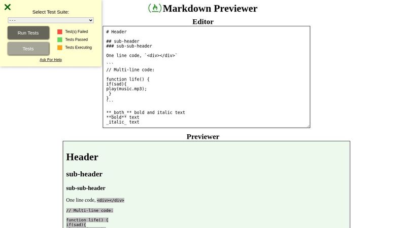 React/Redux project #2 - Markdown Previewer