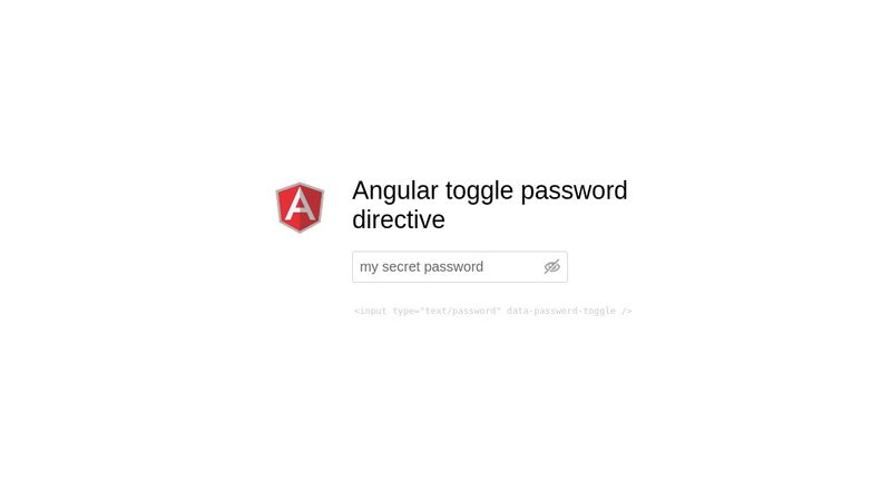 Angular toggle password directive