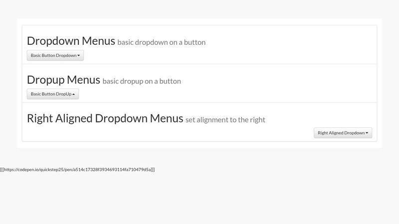 Bootstrap 3: Dropdown Menus