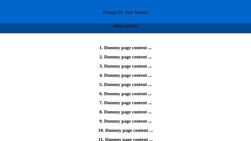 How To Implement Magic Header Scroll Page Using Javascript Css Html 