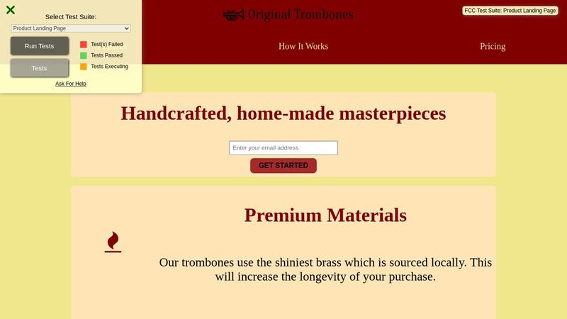 Build a Product Landing Page for FreeCodeCamp