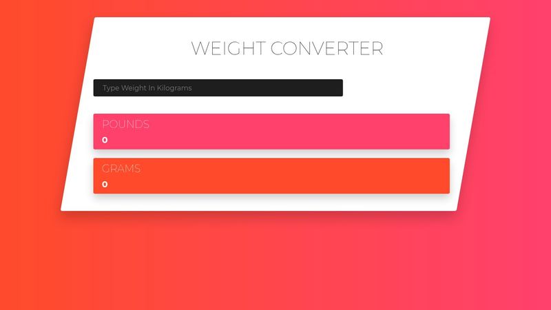 Weight Converter App