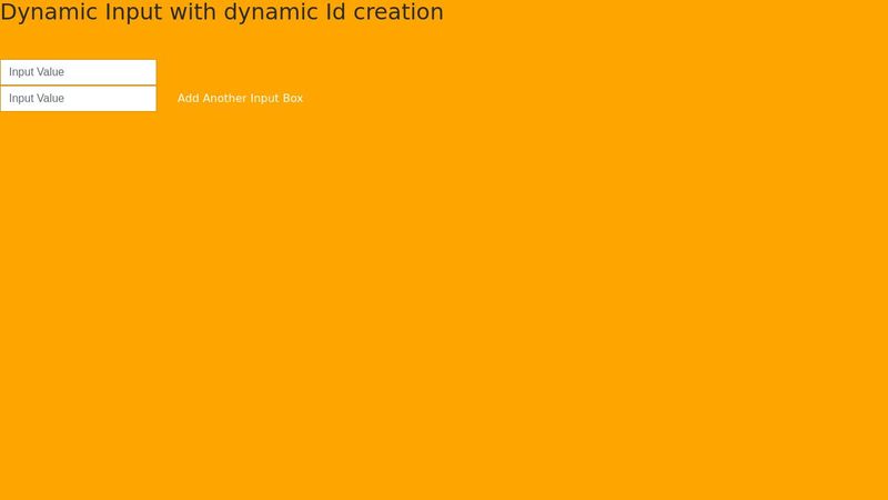 Add dynamic input fields with id