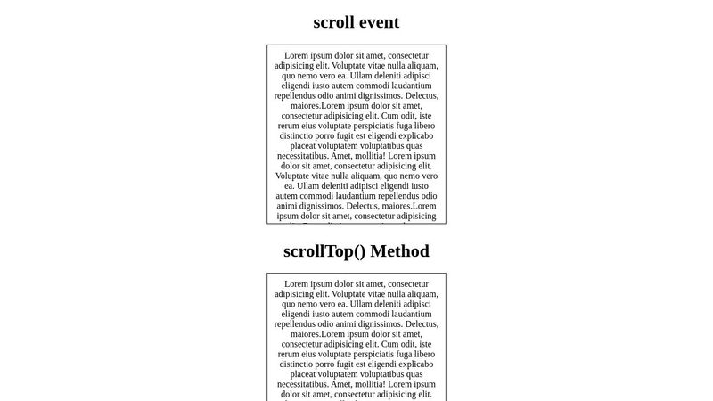scroll - scrollTop() - scrollLeft()