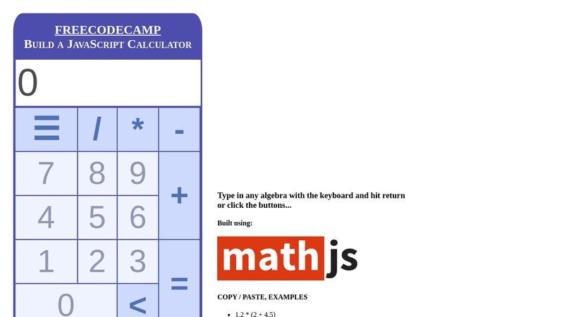 FREE CODE CAMP - Build a JavaScript Calculator PROJECT