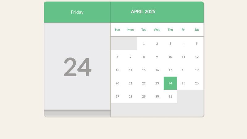 A Simple Javascript Calendar - with keys navigation