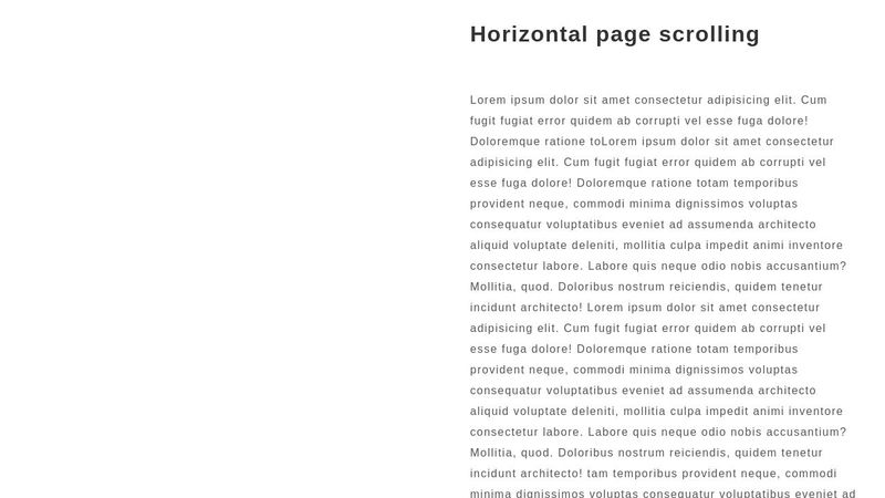 Horizontal page scrolling