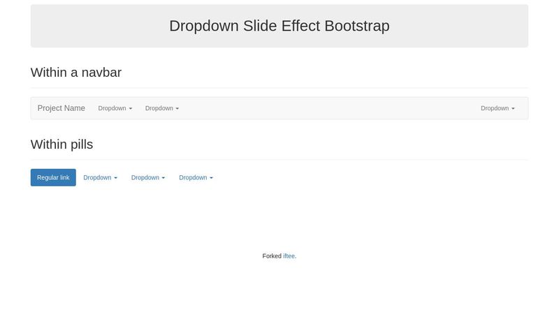 Bootstrap Nav Dropdown Slide Effect