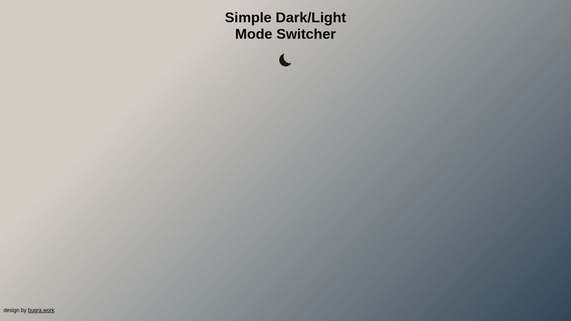 Simple Dark/Light Mode Switcher HTML CSS JavaScript