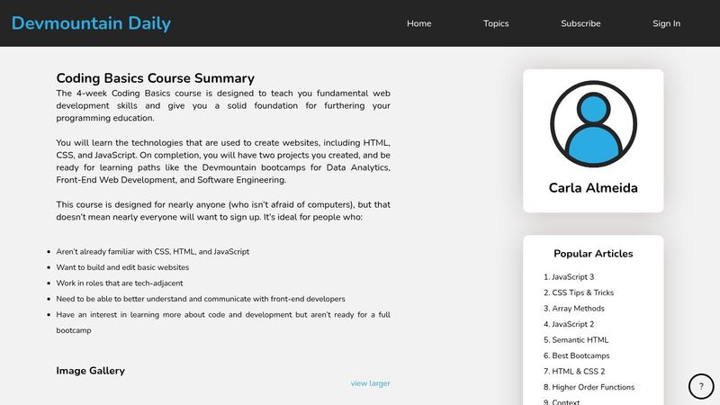 Devmountain Daily Layout