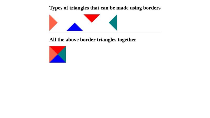 Borders as Triangles