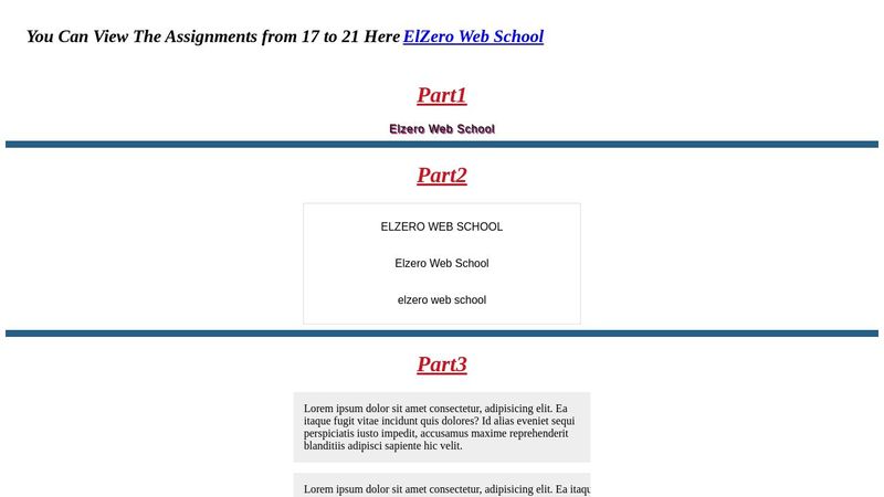 CSS Assignment 17~21