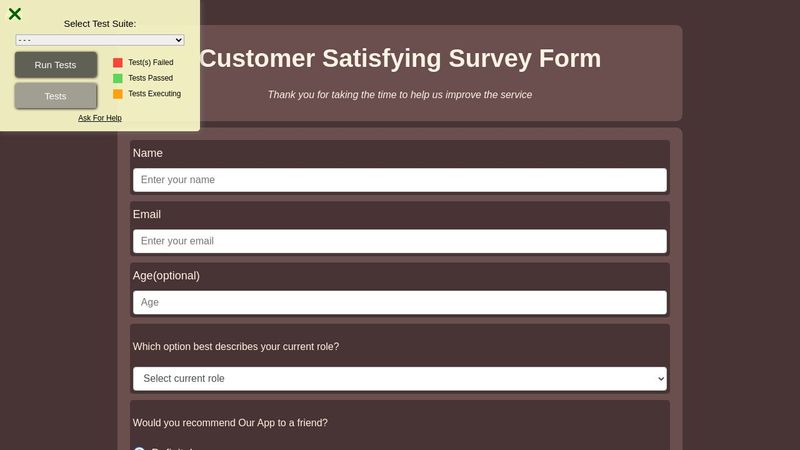 FreeCodeCamp - Responsive Web Design Project - Survey Form