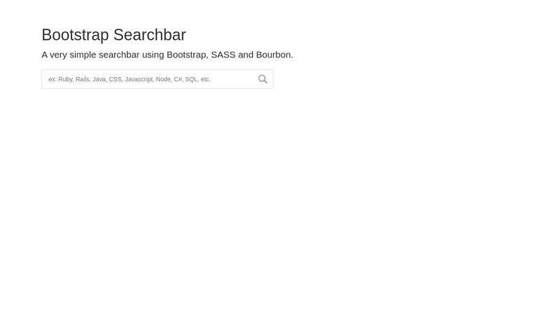 Bootstrap Searchbar