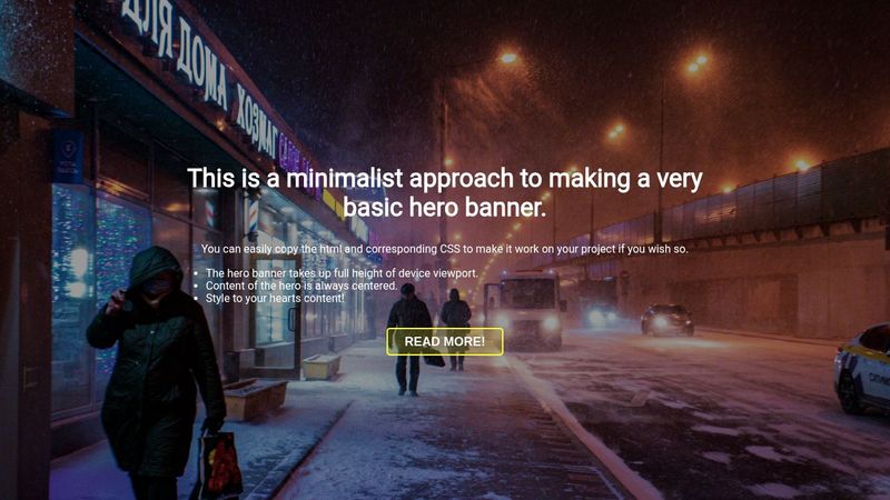 Hero Banner example