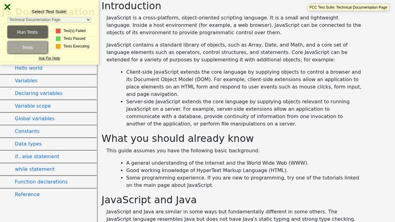 FCC: Technical Documentation Page
