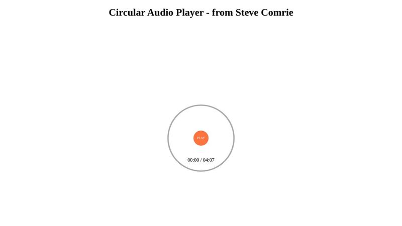 Circular Audio Player