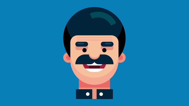 pure CSS responsive flat design character