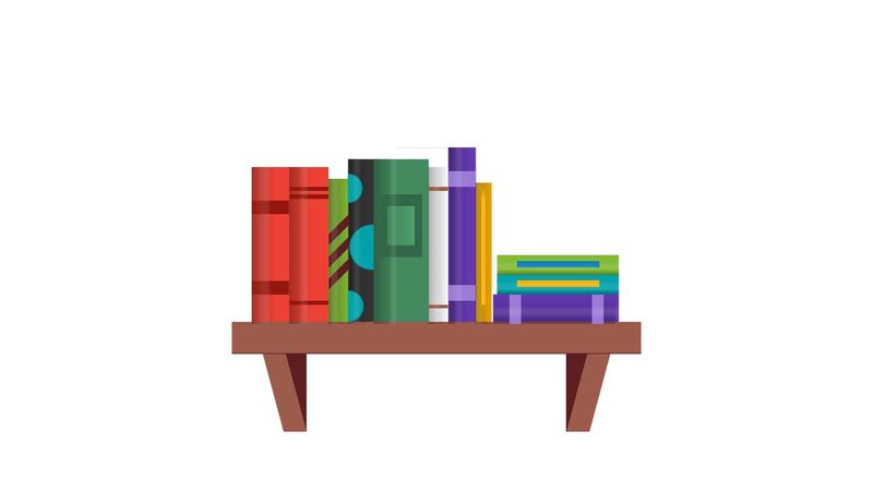 Single Div CSS Bookshelf