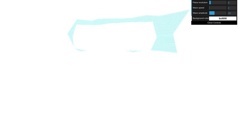 Three.js plane wave with SimplexNoise