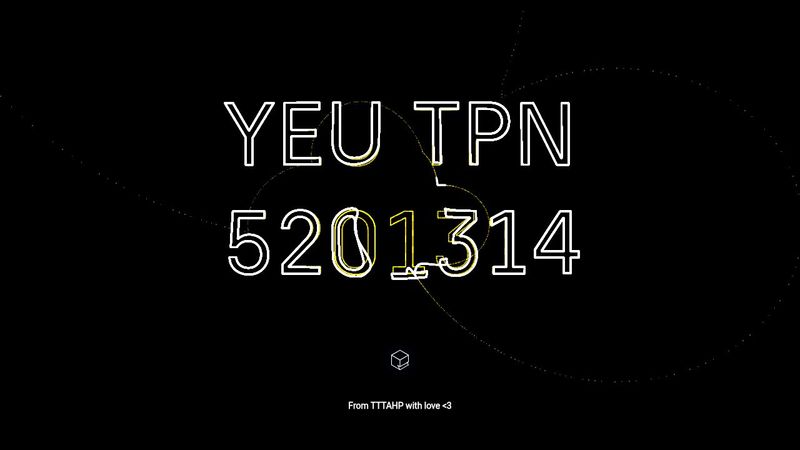 Interactive particles text create with three.js