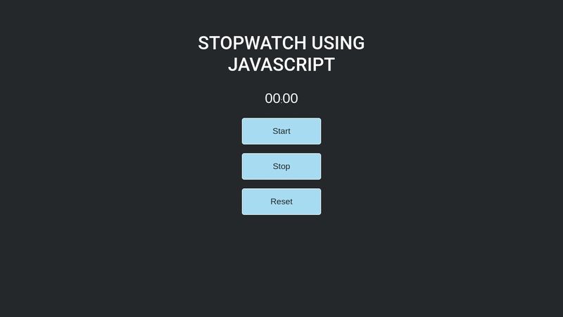 Javascript Stopwatch