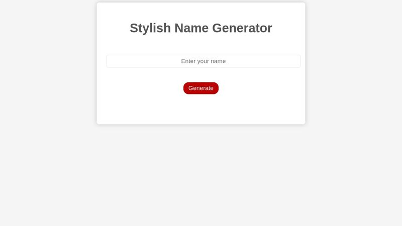 Stylish name generator