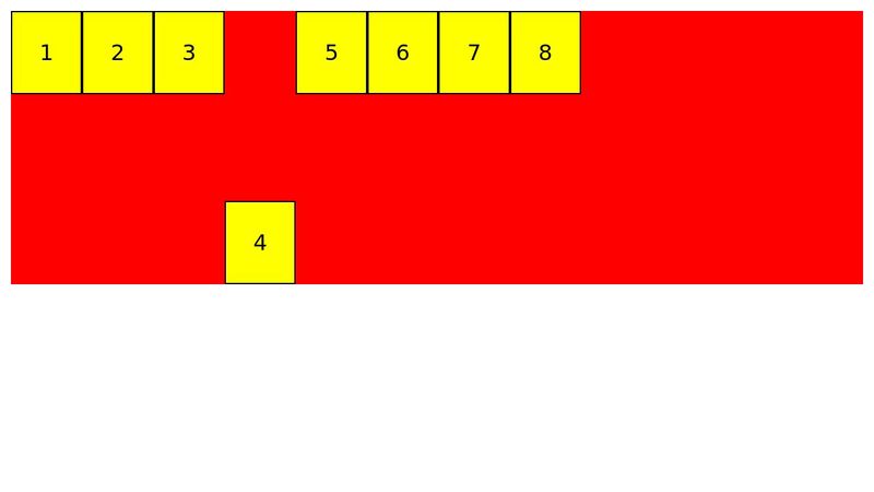 CSS Flexbox Demo Move single element
