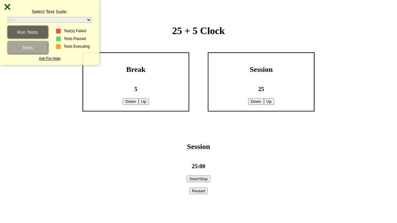 25 + 5 Clock (React)