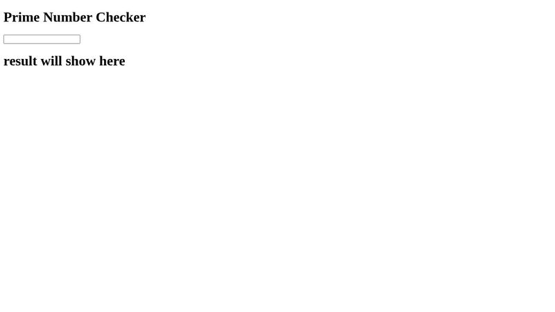 Prime Number Checker