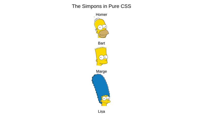 The Simpsons In Pure CSS