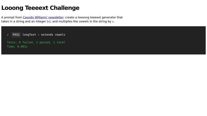 Codepen long text challenge