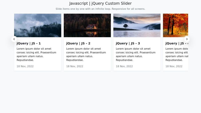 JavaScript | jQuery Custom Slider