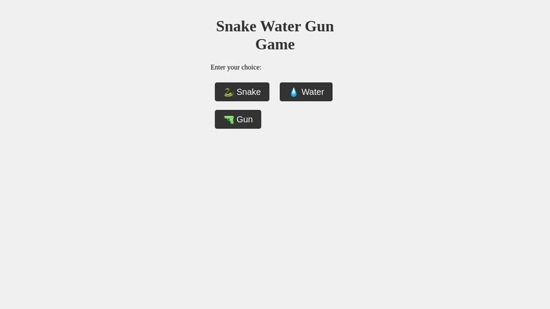snake water gun _Game