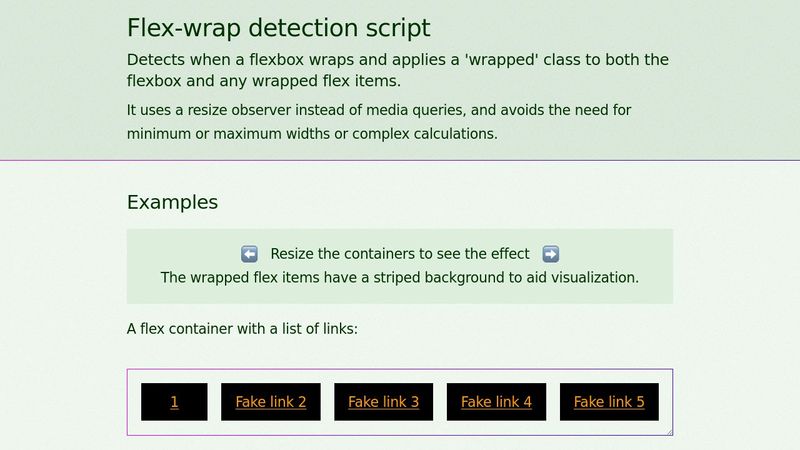 Flex-wrap detection script