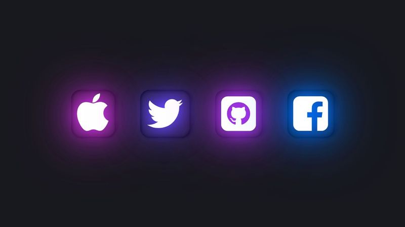 css glowing icons
