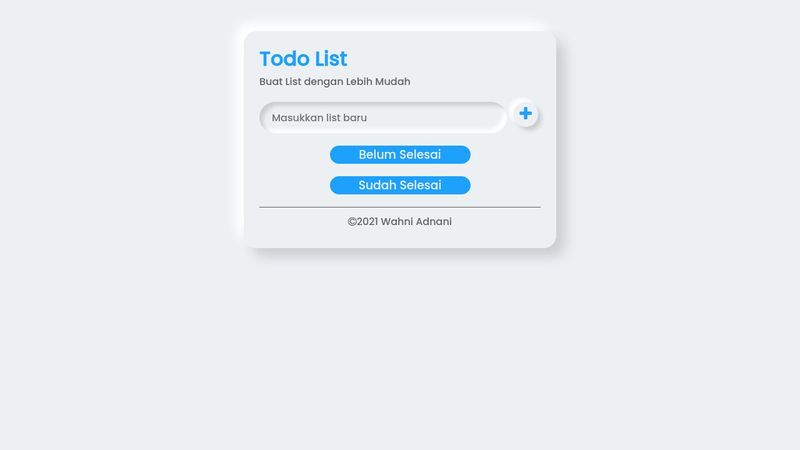 todo list neumorphism