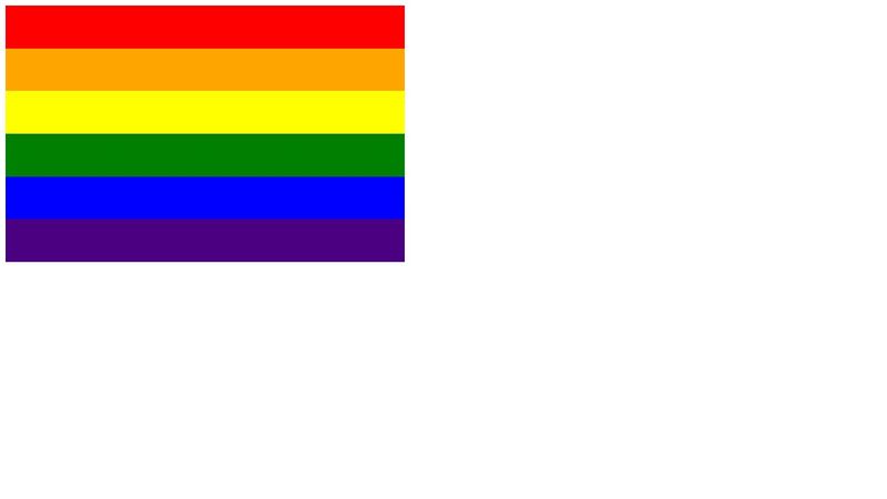LGBTQ+ Flags in CSS: Traditional Pride Flag