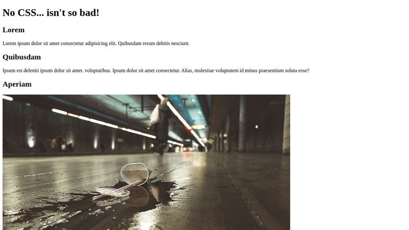 THAT - 05 - No CSS... works 🤷