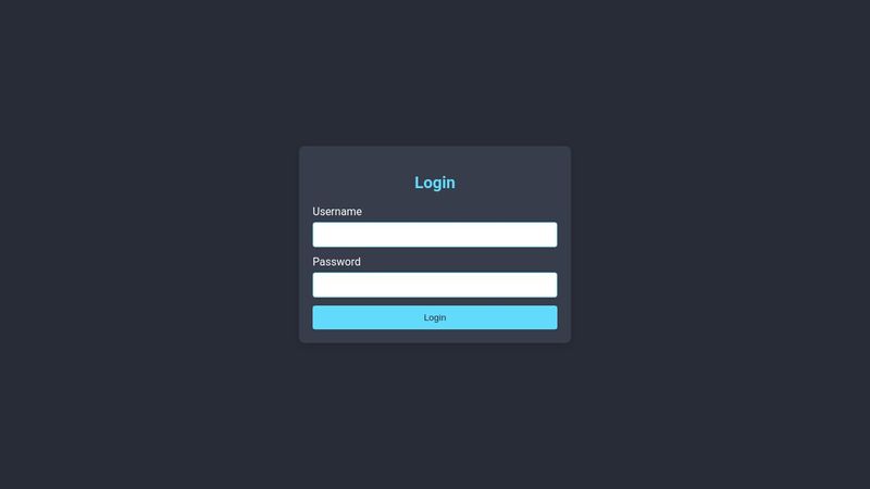 Simple Flat Login Form Card #6 - Technology Theme
