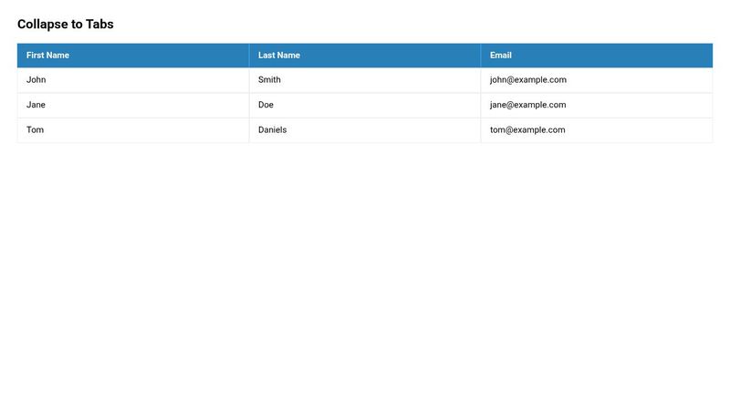 Responsive Table (jQuery Plugin)