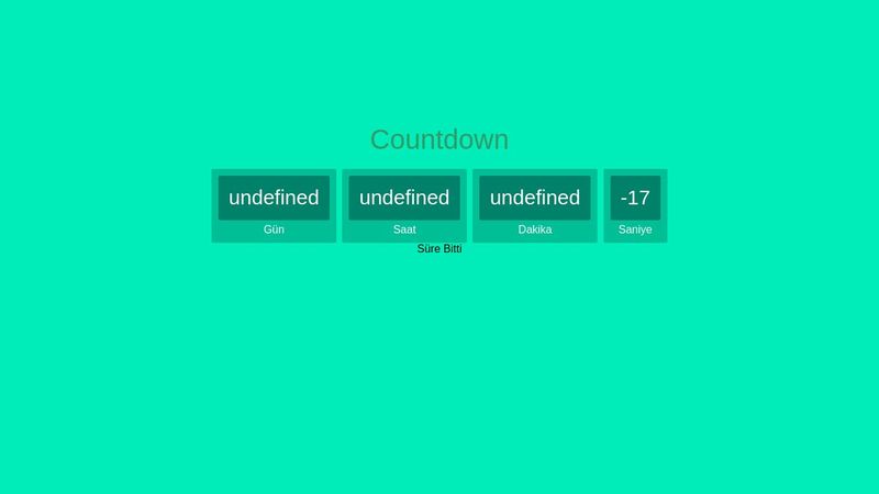 Simple CountDown Vanilla JS