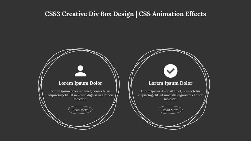 CSS3 Creative Div Box Design | CSS Animation Effects