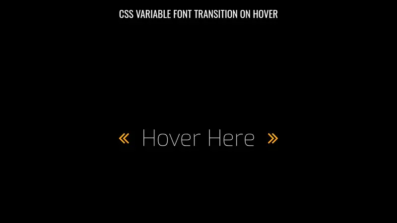 CSS Variable font transition on hover