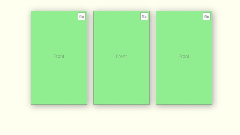 Multiple Flip-cards with js buttons
