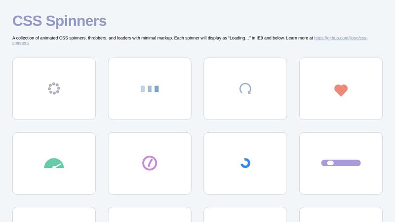 Pure CSS Spinners