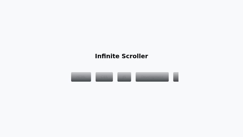 Infinite Scroller With Html Css And Js Animation