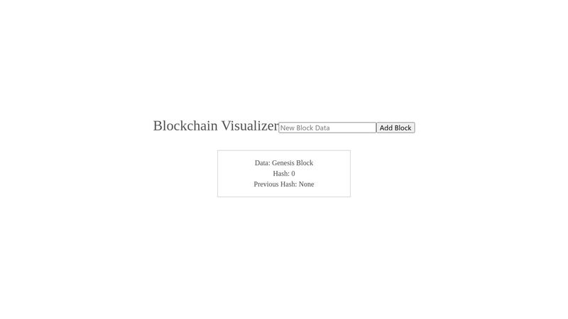 blockchain visualizer basic-project-01