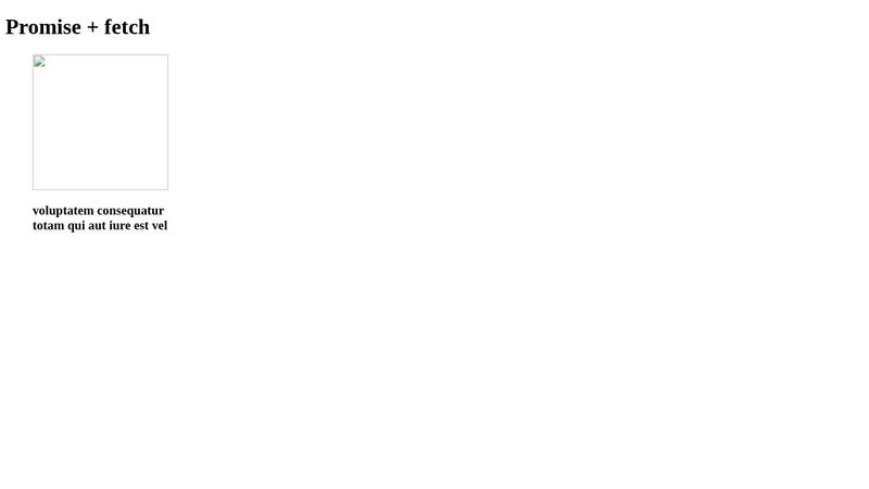 Promise + Fetch (Task #3)